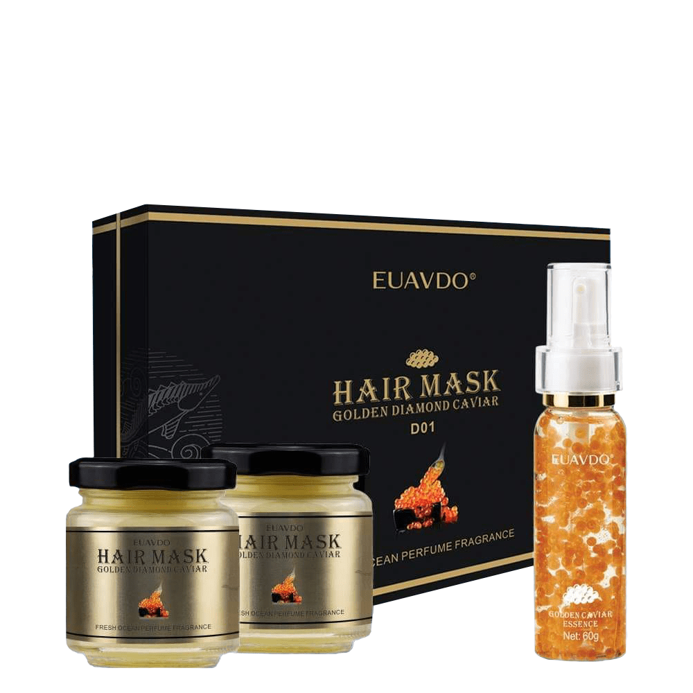 EUAVDO D01 GOLDEN DIAMOND CAVIAR HAIR MASK 金鑽魚子髮膜 60G+6x100G - City ...